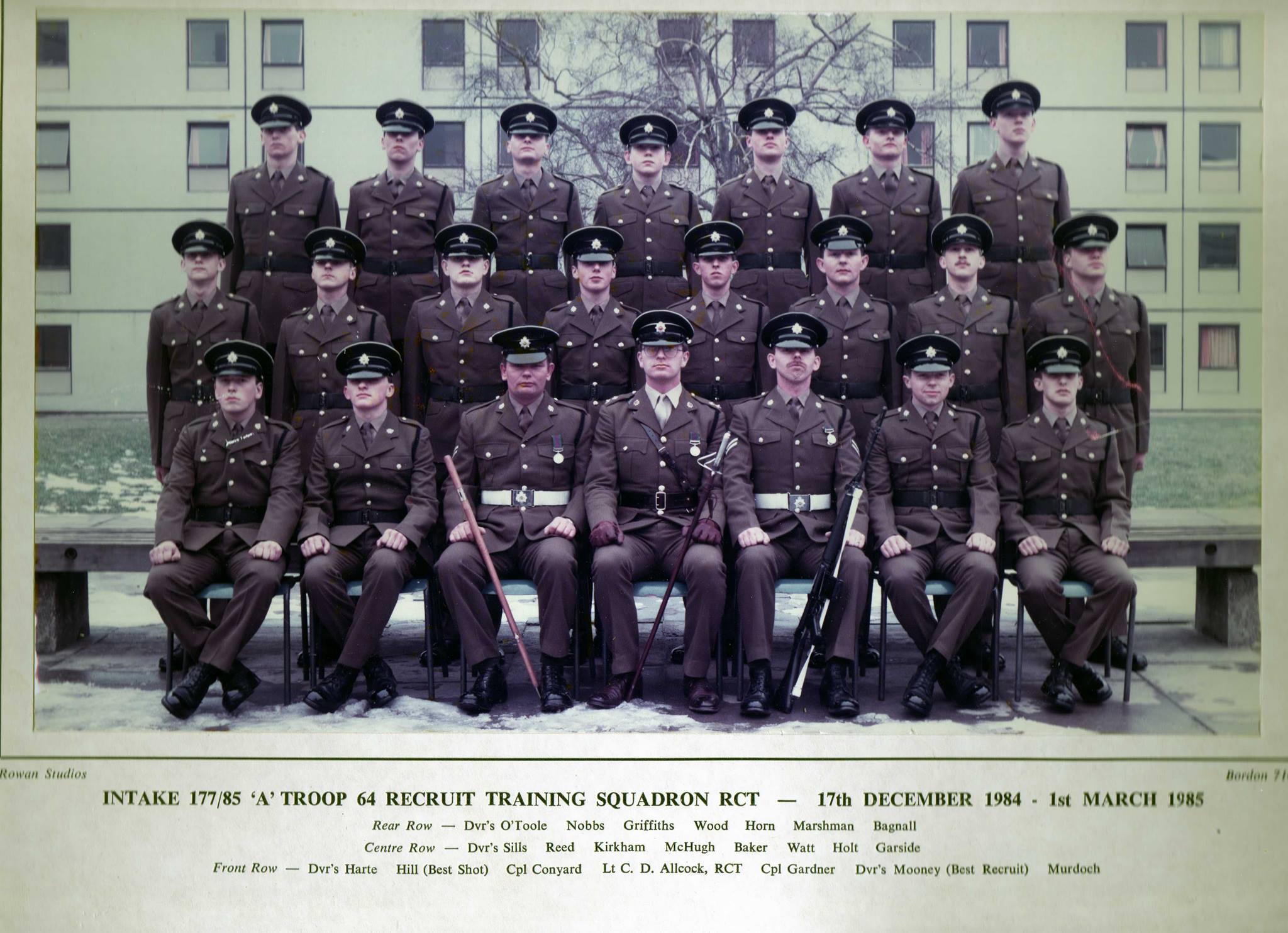 RCT Pass Out 177 1985 The RASC And RCT Pass Out Photo Archive RCT Pass Out 177 1985 The RASC And RCT Pass Out Photo Archive