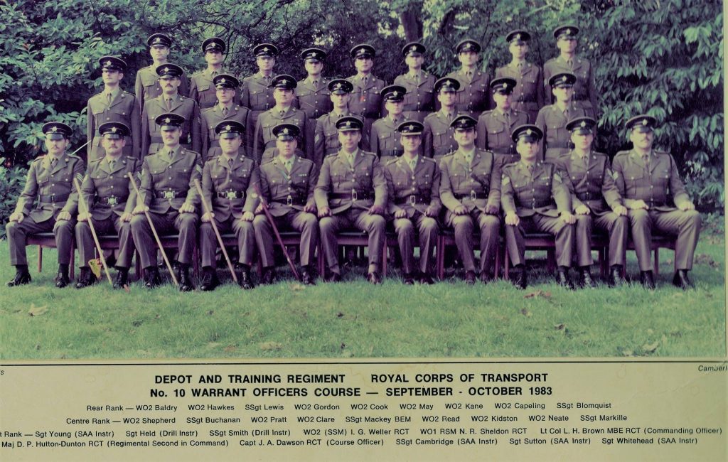 RCT Warrant Officer 10/1983 – The RASC and RCT Pass Out Photo Archive