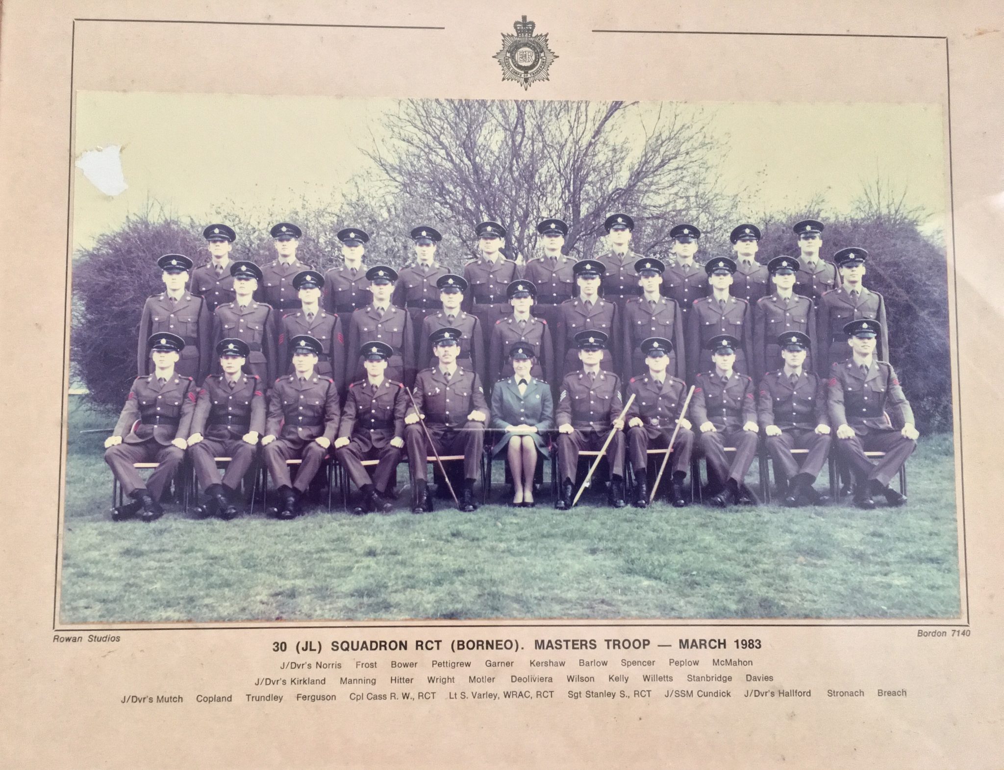 RCT (JLR) Intake Masters Troop/1983 – The RASC and RCT Pass Out Photo ...