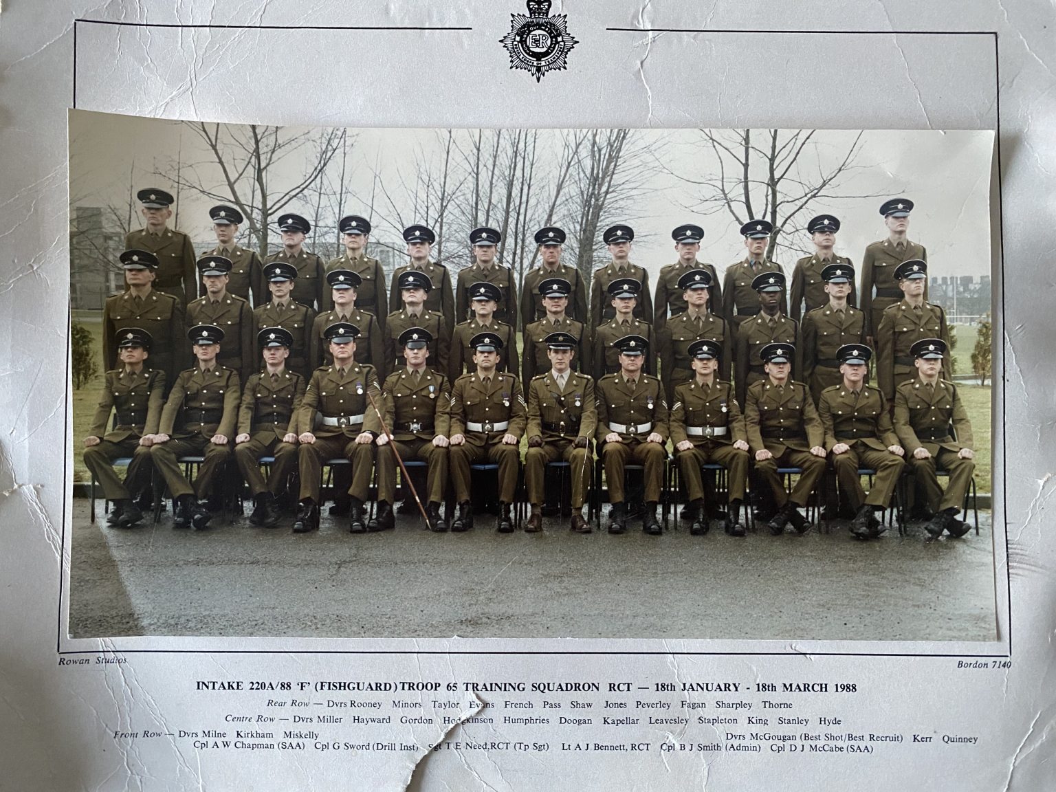 RCT Pass Out 220A/1988 – The RASC and RCT Pass Out Photo Archive