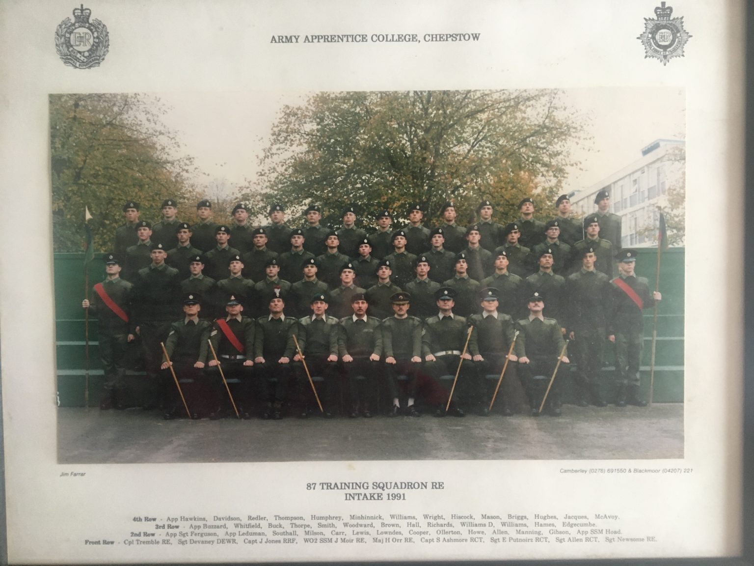 RCT (AAC) Pass Out 1989 – The RASC and RCT Pass Out Photo Archive