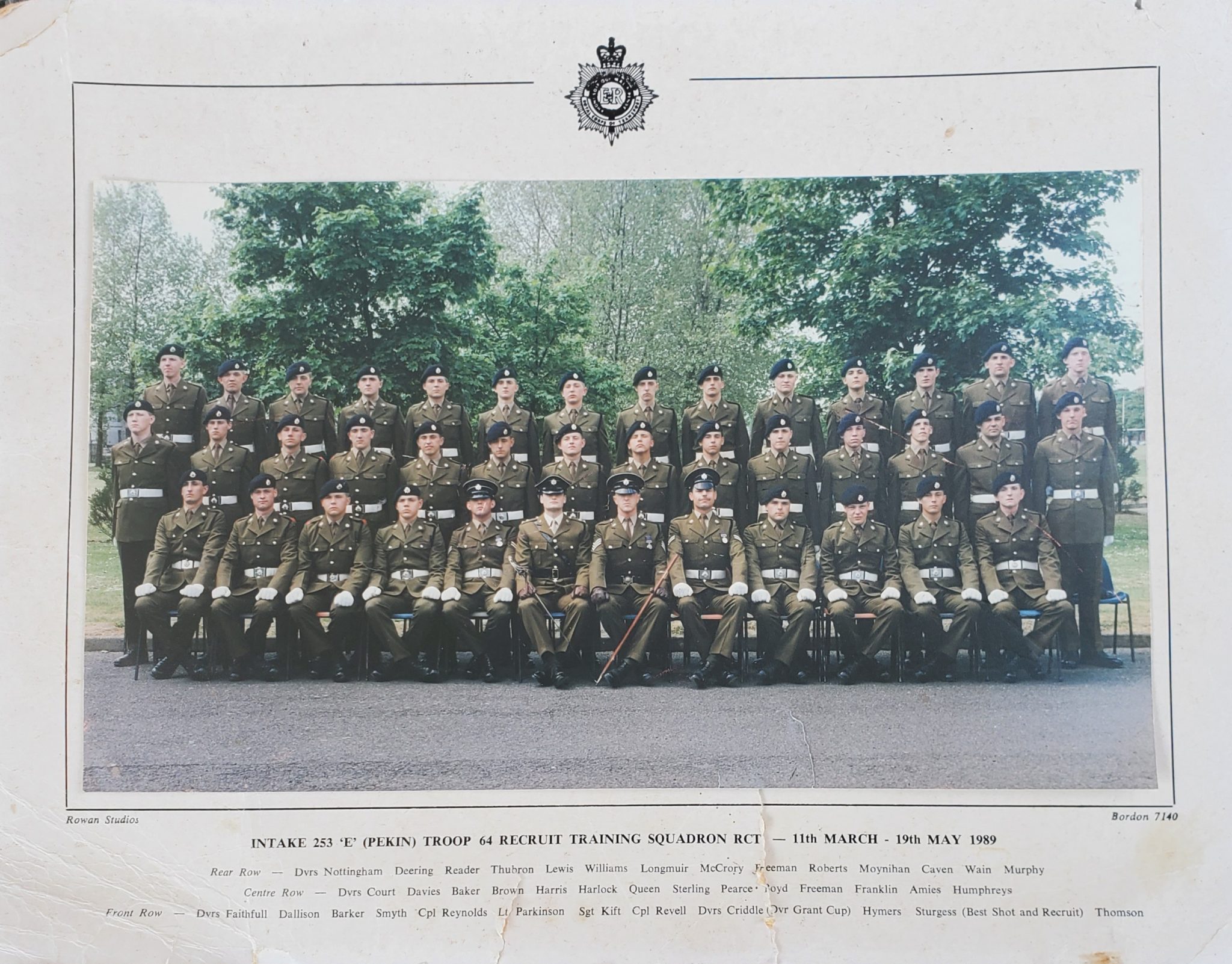 RCT Pass Out 253/1989 – The RASC and RCT Pass Out Photo Archive